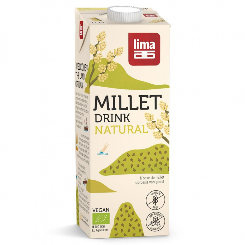 Lima lait de millet "natural" 1 L - Vie Et Santé - Liège